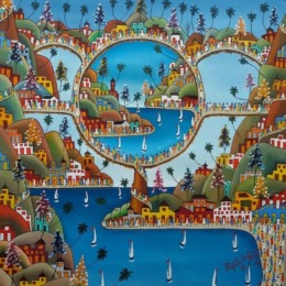 Haitian Art by Fred Thomas "Cerf Volant" - Haitian Art Gallery at ...